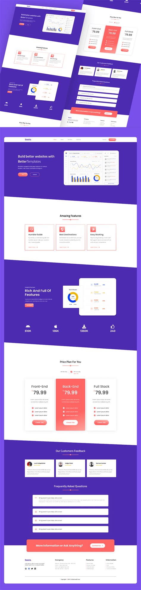 Sass Ui Ux Landing Page Design Behance