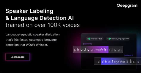 Deepgram On Linkedin Trained On 100 000 Voices Deepgram Unveils Next Gen Speaker Diarization…