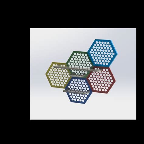 🖼 Modular Hex Display With Optional Leds・free Stl File For 3d Printing・cults