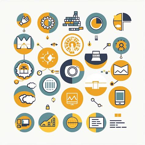 Photo Of Data Visualization Icons In A Circular Flow Chart Design Premium Ai Generated Image