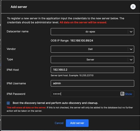 adding a new managed server metalsoft 6 x documentation