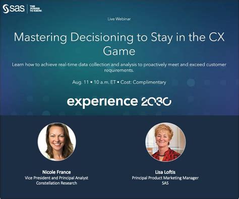 Sas On Linkedin Saswebinar Experience2030