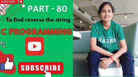 To Reverse The String In C Programming Youtube