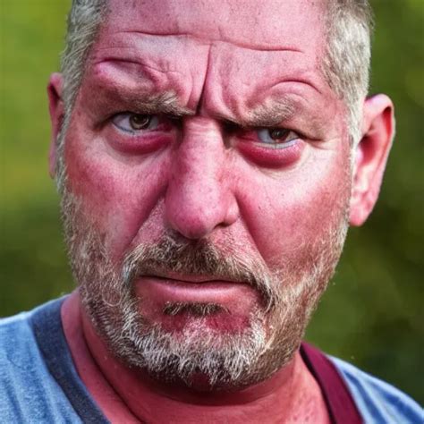An Extremely Angry Red Faced Middle Aged Man Looking Stable Diffusion
