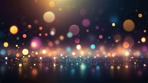 Glowing Bokeh on Dark Canvas with Subtle Hues Light Flares and Floating Particles | Premium AI ...