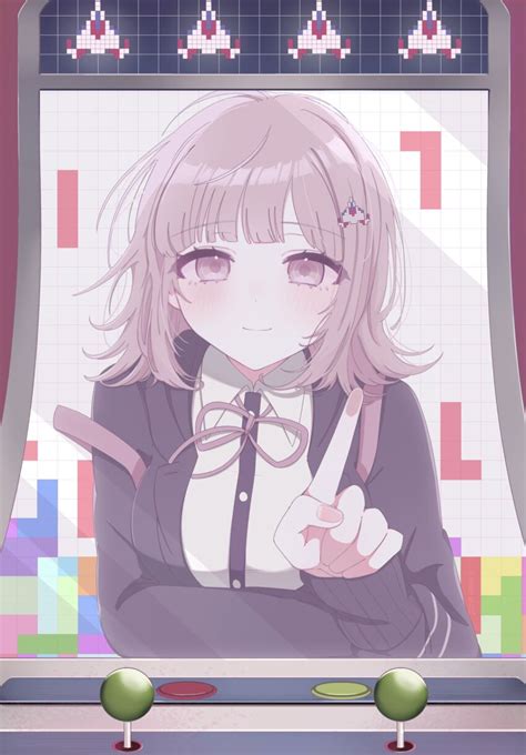 Chi Gu Nanami Chiaki Danganronpa Series Danganronpa Goodbye Despair Galaga Tetris
