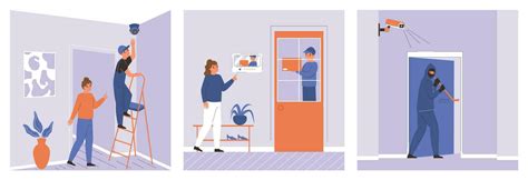 home security isolated set 28705245 vector art at vecteezy