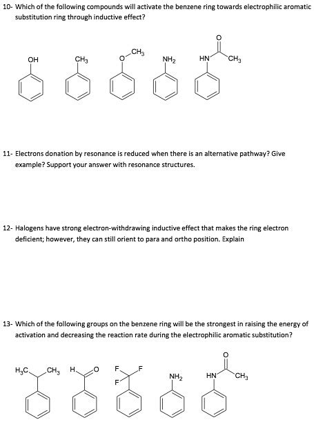 Inductive And Electrophilic Aromatic Substitution Which Of The