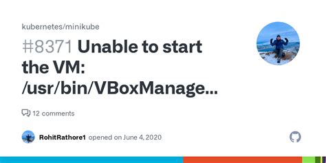Unable To Start The VM Usr Bin VBoxManage Startvm Minikube Type Headless Failed VBoxManage