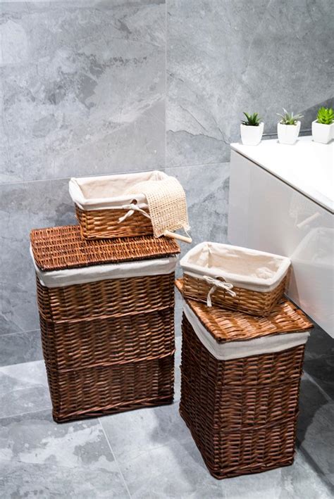 ᐉ Кошик для білизни Awd Interior лоза 45x60x35 см Коричневий Awd02241585 • Краща ціна в Києві