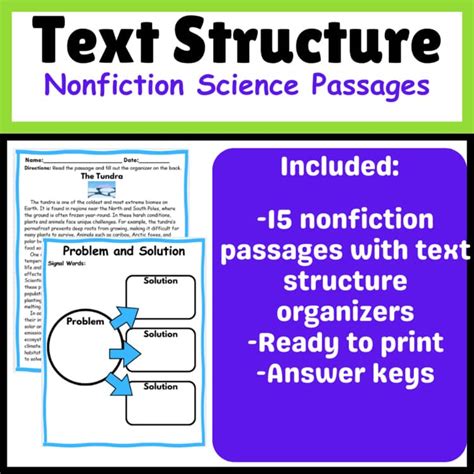 Nonfiction Text Structure Passages4th And 5th Grade Ela Reading And Science