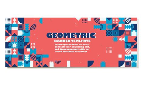 Vector Abstract Design Banner Pattern Template Geometric Abstract Banner Border Design