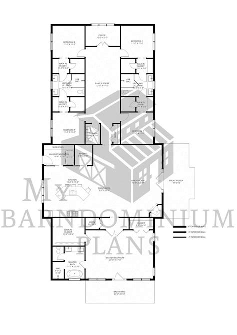 The Lancaster Plan Bedroom Barndominium Floor Plan Etsy Barndominium Floor Plans Barn