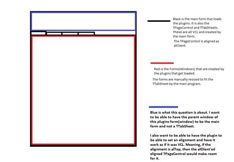 Delphi Adding Non Vcl Window Into Vcl Align Queue Stack Overflow