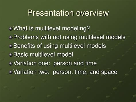 ppt multilevel modeling powerpoint presentation free download id