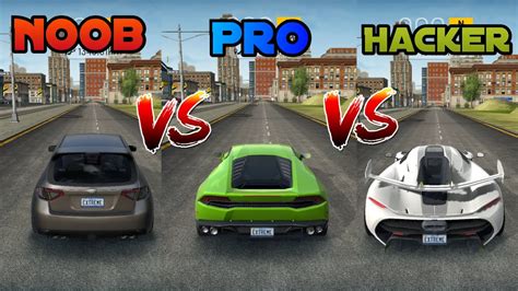 Extreme Car Driving Simulator Noob Vs Pro Vs Hacker YouTube