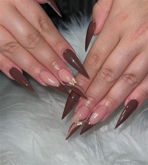 Dark Brown Nails Almond Fall Almond Nails 2024 Elegant Nails