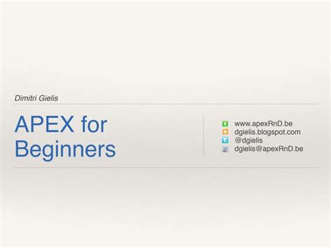 Oracle Apex For Beginners Pdf