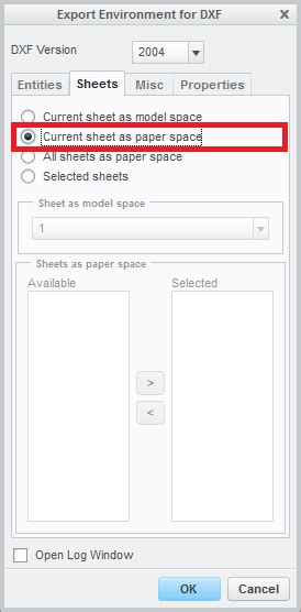 Dxf Export Settings PTC Community