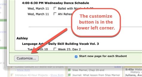 Printing Assignment Lists In Your Homeschool Planet Account
