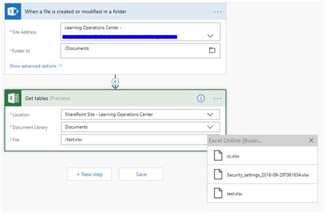 solved flow doesn t read created updated excel file in sh power