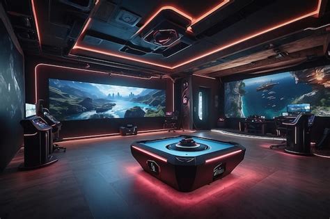 Premium Photo Virtual Reality Oasis Immersive Gaming Room With Vr
