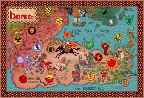 Game Of Thrones Dorne Game Of Thrones Map Westeros Map Game Of