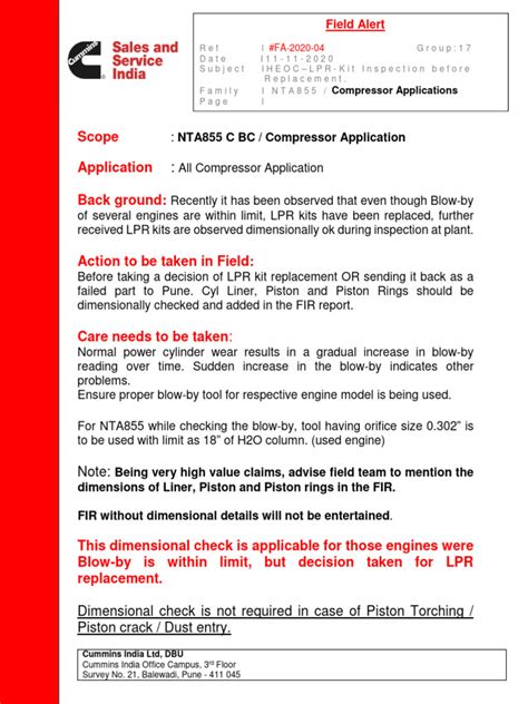 Fa 2020 4 Rev0 Lube Oil Consumption Issue On Nt Compressor Pdf
