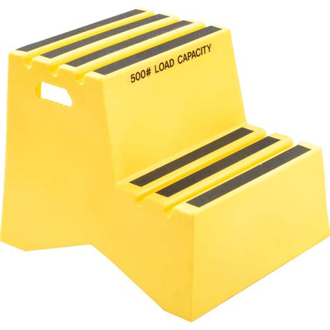 Us Roto Molding B2185978 2 Step Plastic Step Stand Yellow 21 X 24 5