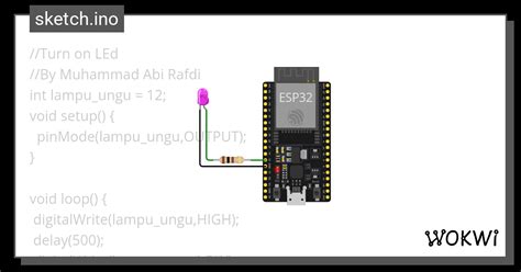Turn On Led Wokwi Esp32 Stm32 Arduino Simulator