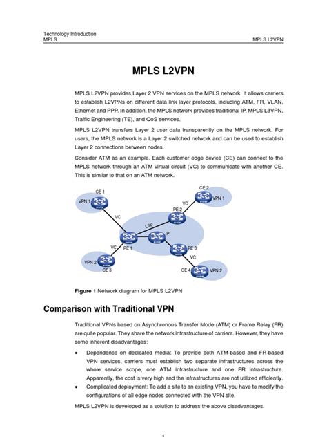 mpls l2vpn comparison with traditional vpn pdf multiprotocol label