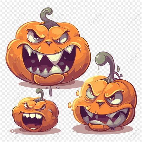 무서운 호박 벡터상표만화클립 아트 Png 일러스트 무료 다운로드 Lovepik