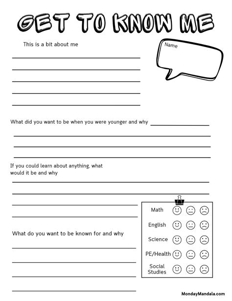 30 All About Me Worksheets Free Pdf Printables