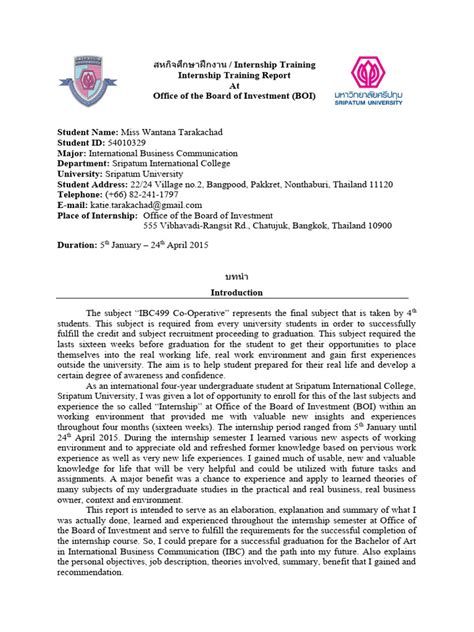 Summary Pdf Internship Job Hunting