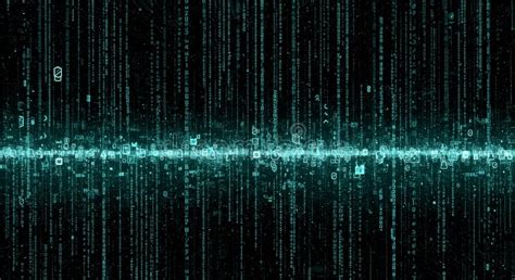 Abstract Futuristic Digital Data Stream Technology Background Stock Illustration Illustration