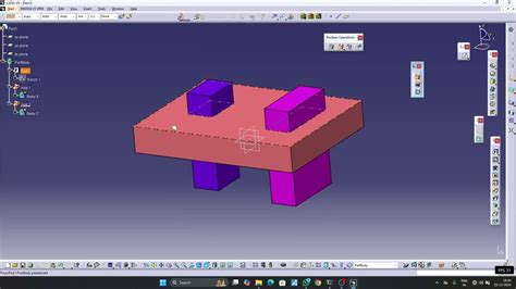 Catia V5 Boolean Operation Step By Step Guide Youtube