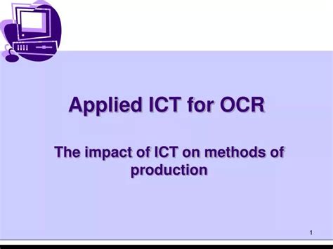 PPT Applied ICT For OCR PowerPoint Presentation Free Download ID 6397202