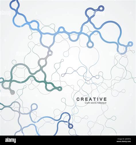 Abstract Connecting Dots And Lines Network Science Background Stock