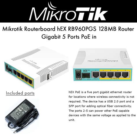 Mikrotik Routerboard HEX RB PGS MB Router Gigabit Ports PoE In