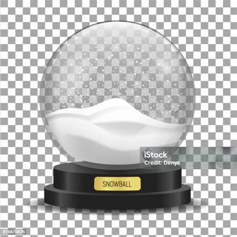 크리스마스 현실적인 스노우 글로브 투명 한 배경에 고립입니다 유리 볼에 겨울입니다 벡터 일러스트 레이 션 스노우 글러브에 대한 스톡 벡터 아트 및 기타 이미지 Istock