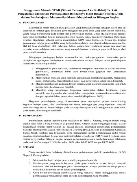 Penggunaan Metode Star Pdf Karier And Perkembangan Seni