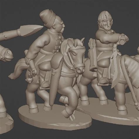 3d Printable 15mm Boyar Sons Cavalry By Rakosz Miniatures