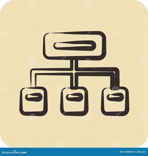 Icon Clustering Related To Machine Learning Symbol Hand Drawn Style Stock Illustration