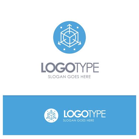 Scale Modification Design 3d Blue Logo Vector 14644754 Vector Art At