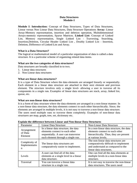 Data Structures Module 1 Pdf Pointer Computer Programming