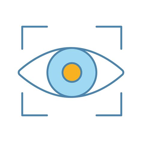 Retina Scan Color Icon Iris Recognition Eye Scanning Biometric Identification Optical