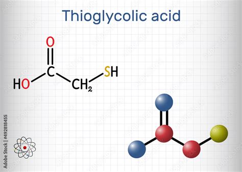 Thioglycolic Acid Tga Mercaptoacetic Acid Molecule It Is Sulfur Containing Carboxylic Acid