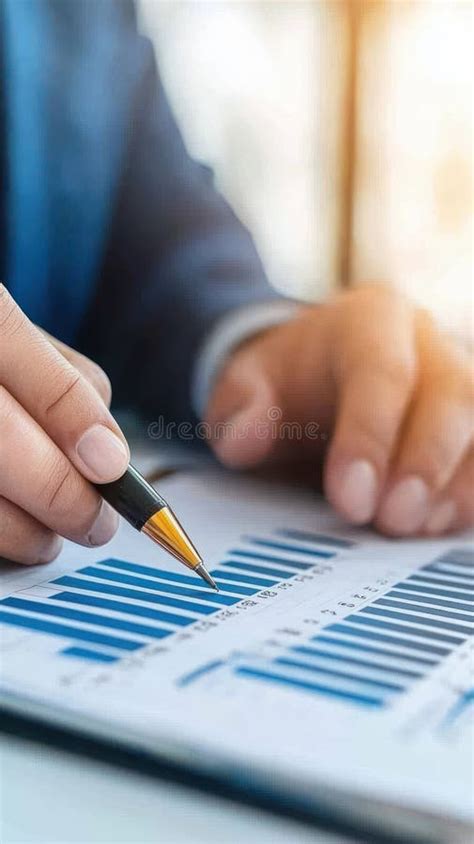 A Businessman Analyzing Financial Data On A Chart With Focus And Precision Stock Image Image