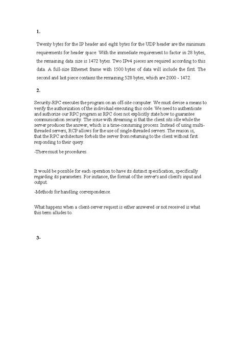 Assignment Unit 6 Communications And Networking Cs 2204 1 Twenty Bytes For The Ip Header