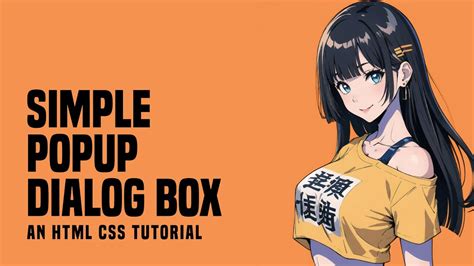 Simple Html Css Popup Dialog Box Youtube